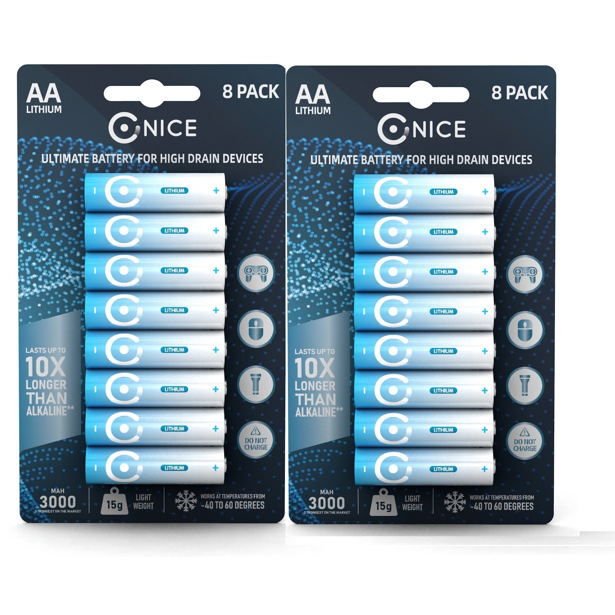 16 AA High Powered Lithium Batteries – Nice Power